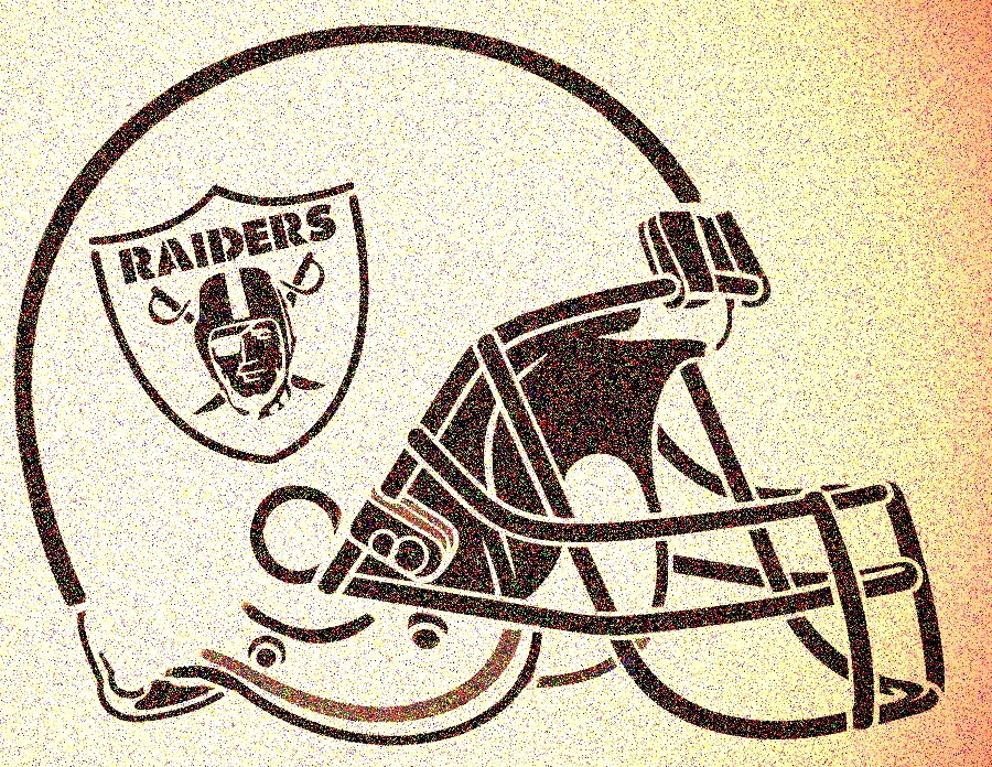 OAKLAND RAIDERS HELMET STENCIL MYLAR SPORT FOOTBALL MANCAVE STENCILS | eBay