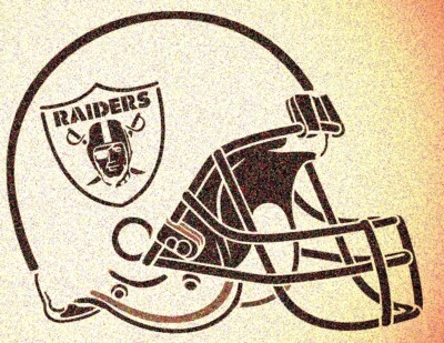 OAKLAND RAIDERS HELMET STENCIL MYLAR SPORT FOOTBALL MANCAVE STENCILS | eBay