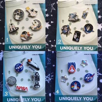 Crocs Handmade jibbitz 5pc Nasa Astronaut Spaceship Enamel Metal shoe ...