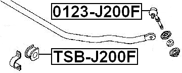 Front Sway Bar Link Stabilizer FEBEST 0123-J200F OEM 48822-97503 | eBay