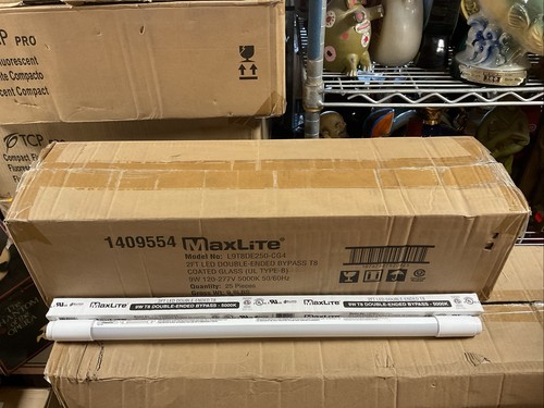 New (25) Maxlite 24" Linear T8 Coated LED Bulbs L9T8DE250-CG4 Direct ...
