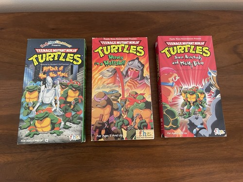 Vtg Teenage Mutant Ninja Turtles Animated VHS Lot of 3 TMNT FHE 90s | eBay