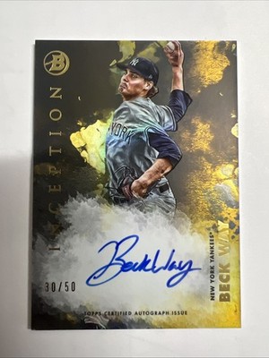 Beck Way 2021 Bowman Inception Auto Gold 30/50 Yankees Royals | eBay