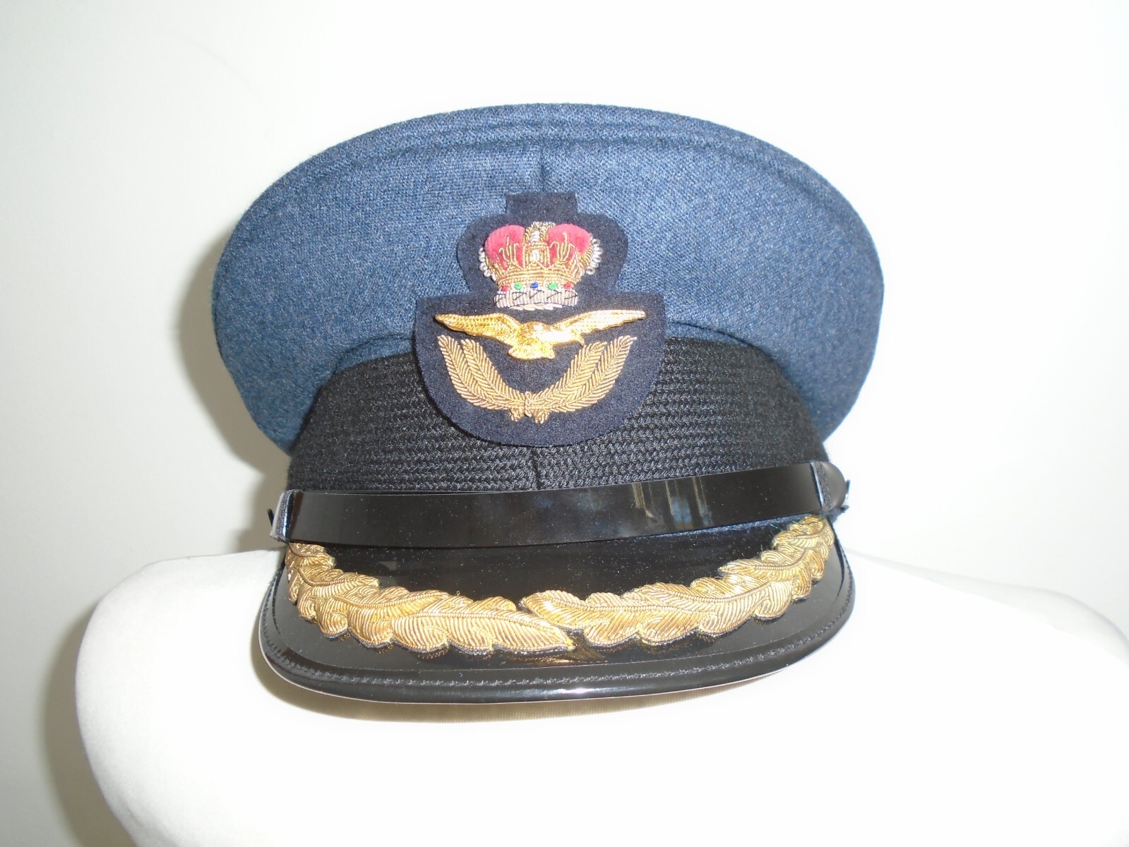 RAF GROUP CAPTAIN CAP WITH BADGE SIZE 57CM GENUINE RAF ISSUE | eBay UK