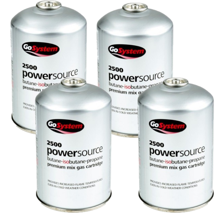 4 x 445g Canisters of Butane Propane Gas Fishing Hiking Camping Hunting ...