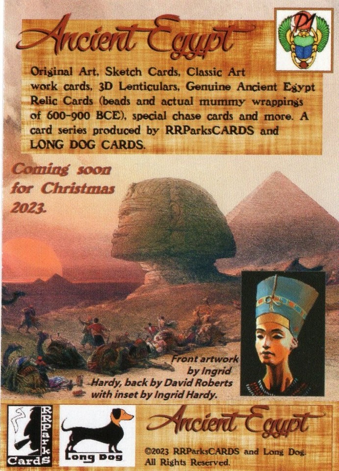 Ancient Egypt Promo Trading Card RRParks Long Dog 2023 Ingrid Hardy Art ...