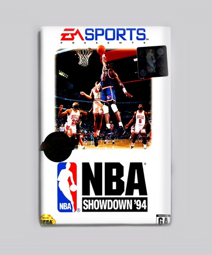 NBA SHOWDOWN 94 / SEGA GENESIS - 2"x3" FRIDGE MAGNET (box game retro ...