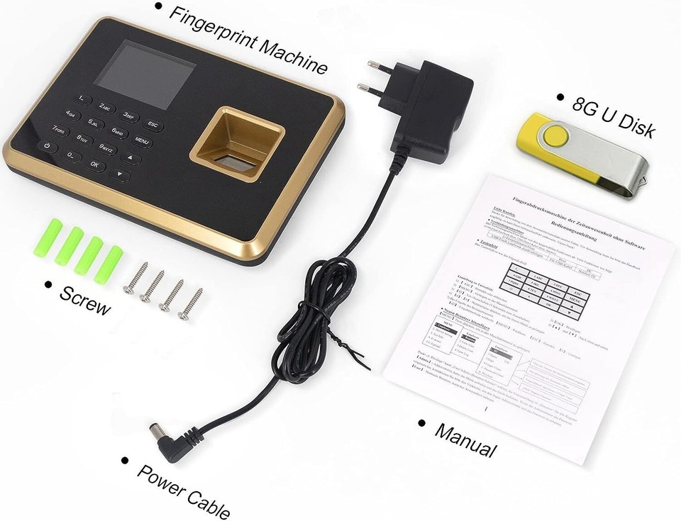 Elebinke Clocking in Machine, for Small Business,Fingerprint Time Clock ...