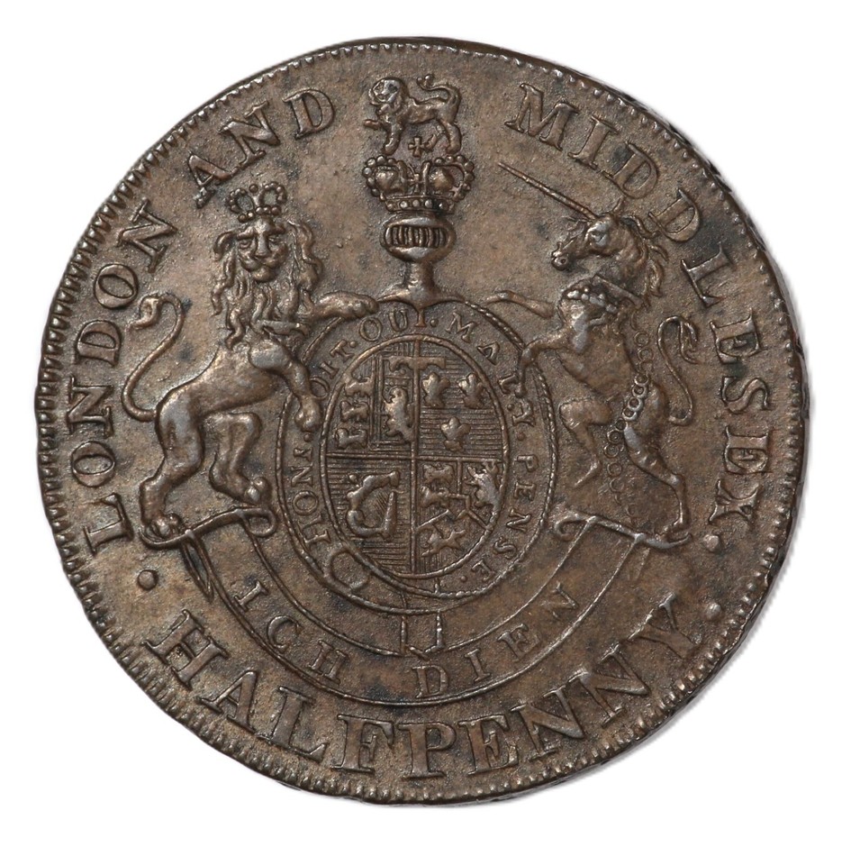 1790s Great Britain National Series GEORGE PRINCE Conder Token ...