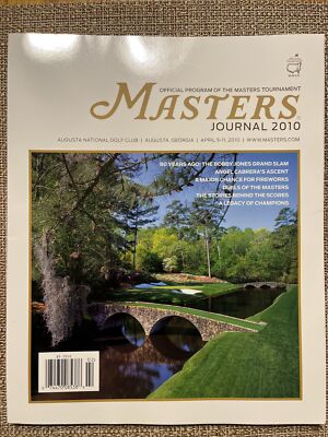 Official 2010 Masters Tournament Journal Program Augusta, Georiga ...