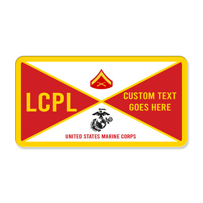 Marine Corps Lance Corporal Decal - USMC Rank Decal 5" Veteran Decal | eBay