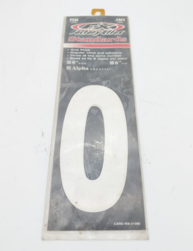 Factory Effex FX02-4460 Standard Number 6in" 3-PACK No.0 - White | eBay