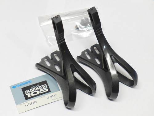 Shimano Platform pedal toe clip pair LL NOS fit 105, 600EX, Dura-Ace ...