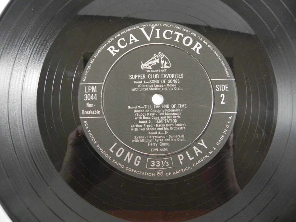 Perry Como – Supper Club Favorites ~ 1952 RCA Victor LPM 3044 10" LP | eBay