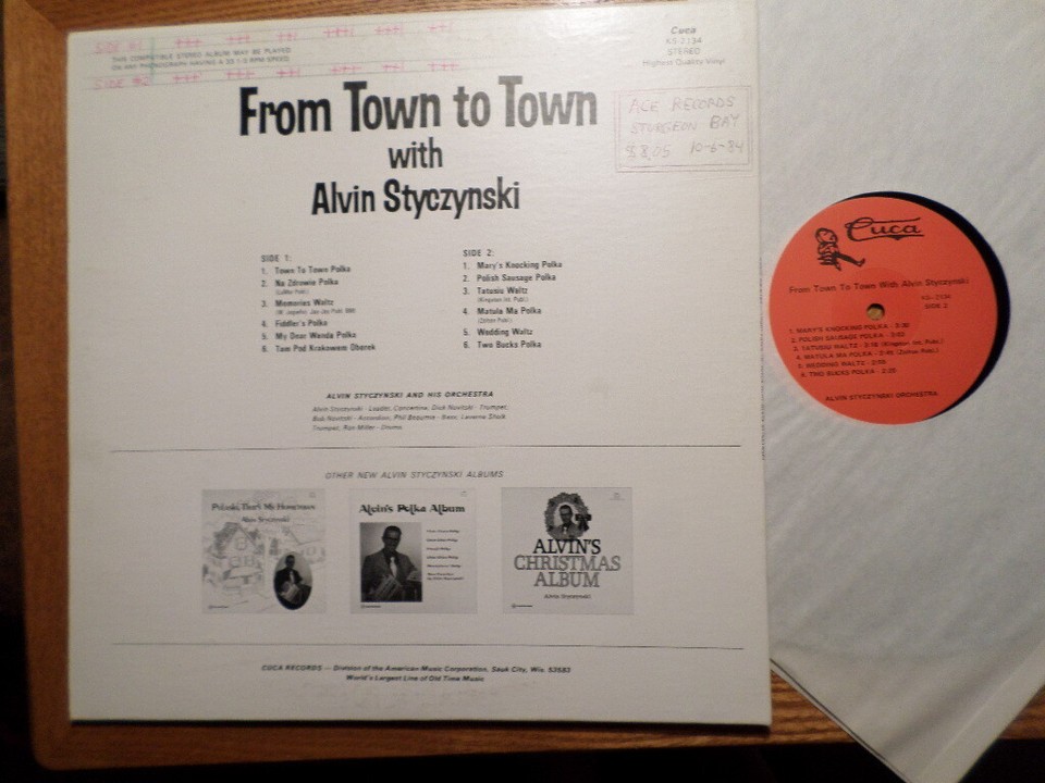 CUCA/AMERICAN LP RECORD KS 2134/ Alvin Styczynski / FROM TOWN TO TOWN ...