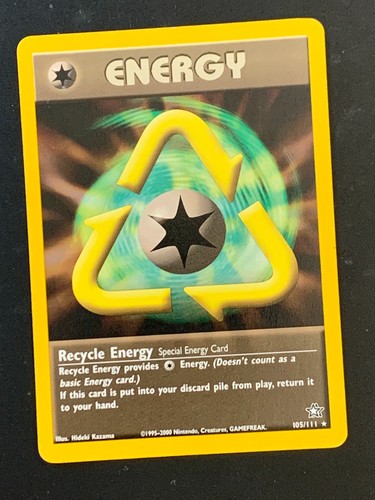 Recycle Energy 105/111 Neo Genesis Non Holo Rare Pokemon Card Vintage ...