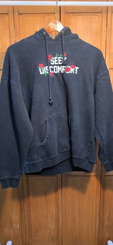 Seek Discomfort Yes Theory Black Rose Hoodie Official Merchandise Size ...