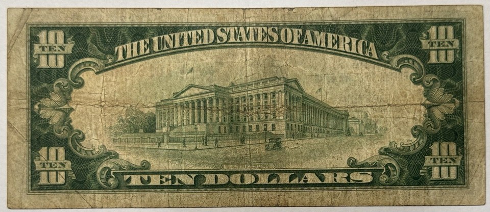 1929 $10 Federal Reserve Bank of Boston, Massachusetts National ...