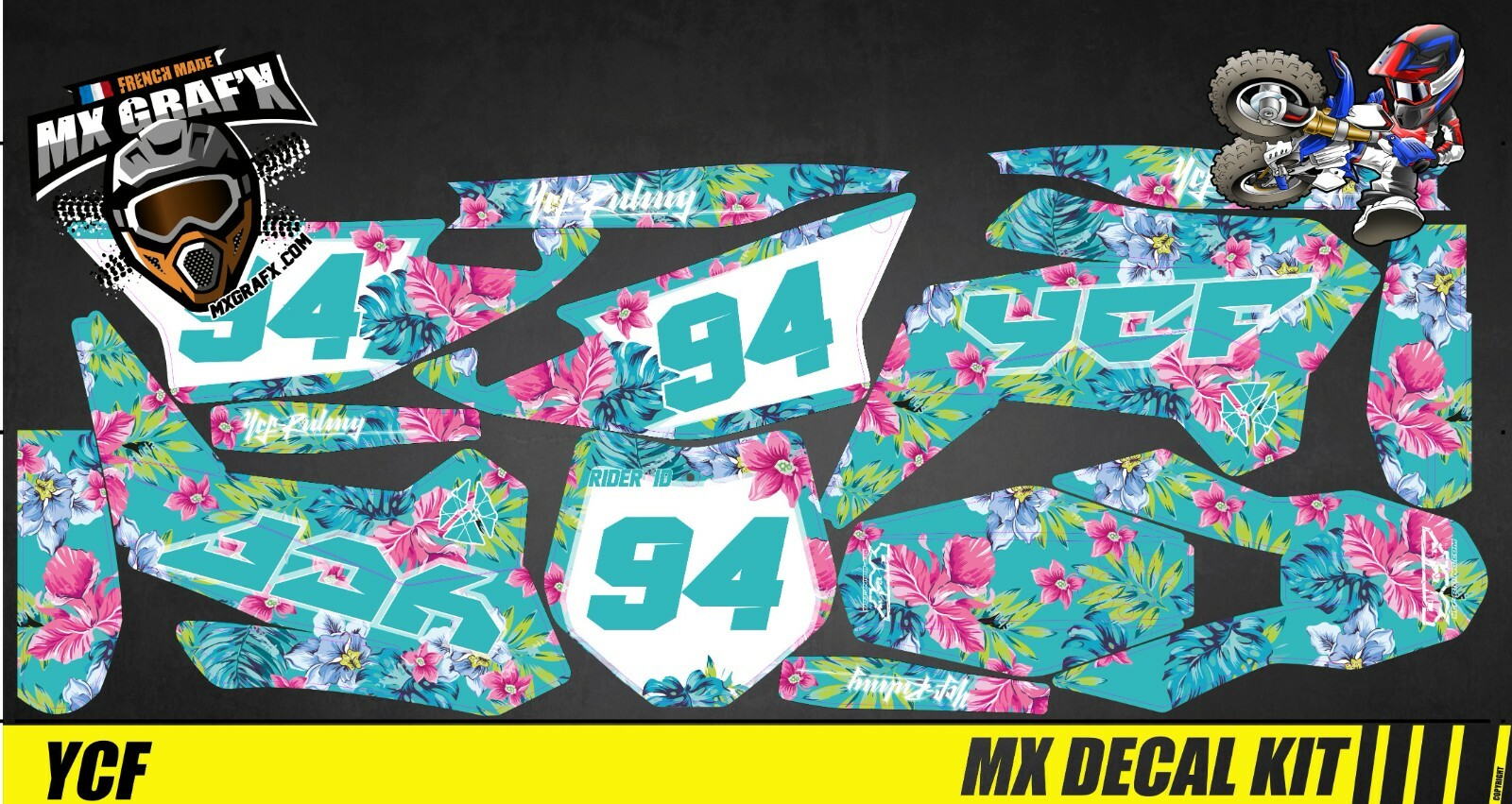 Motorcycle Decal Kit For YCF - Aloha | eBay