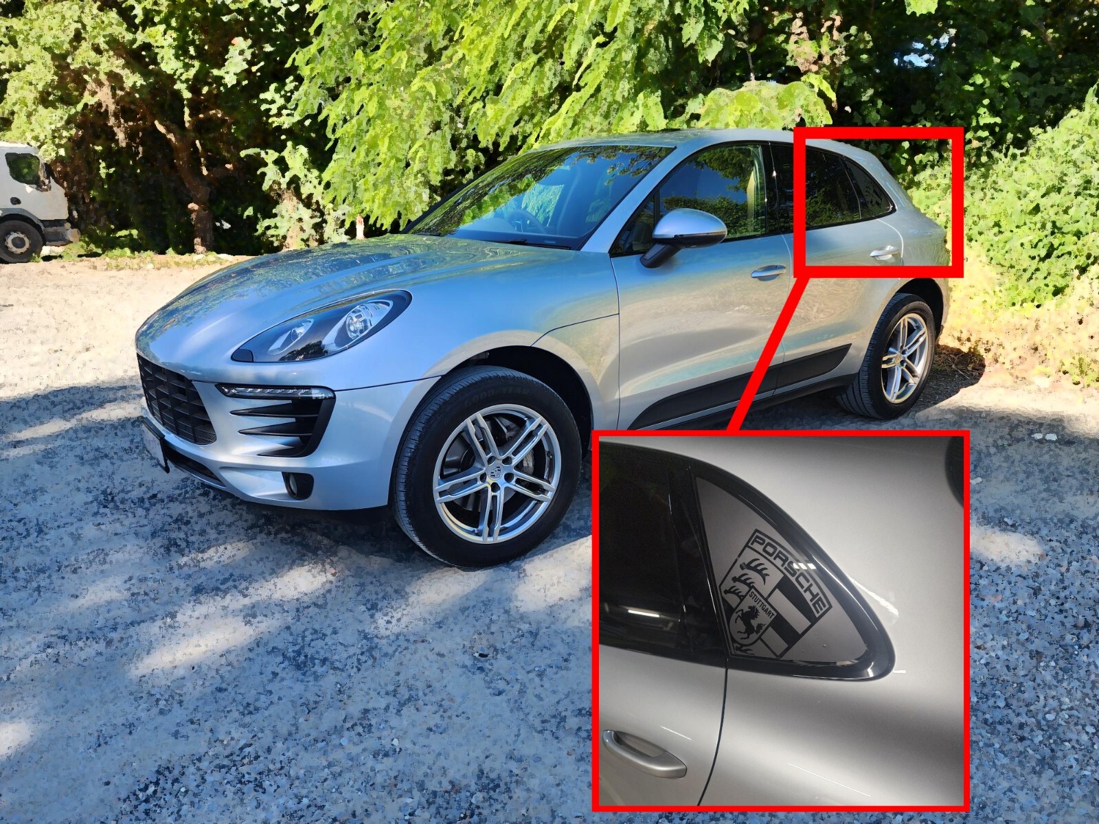 Window Decals fits Porsche Macan Pair Matte Black Sticker Car S GTS ...