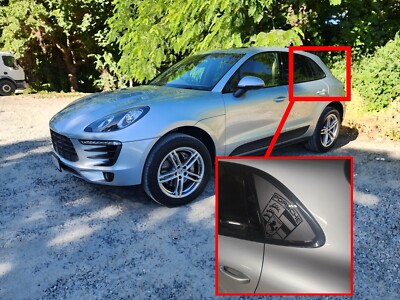 Window Decals fits Porsche Macan Pair Matte Black Sticker Car S GTS ...