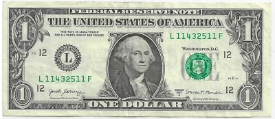 11-4325-11 Same Pairs Fancy Serial Number Note One Dollar USA Bill ...