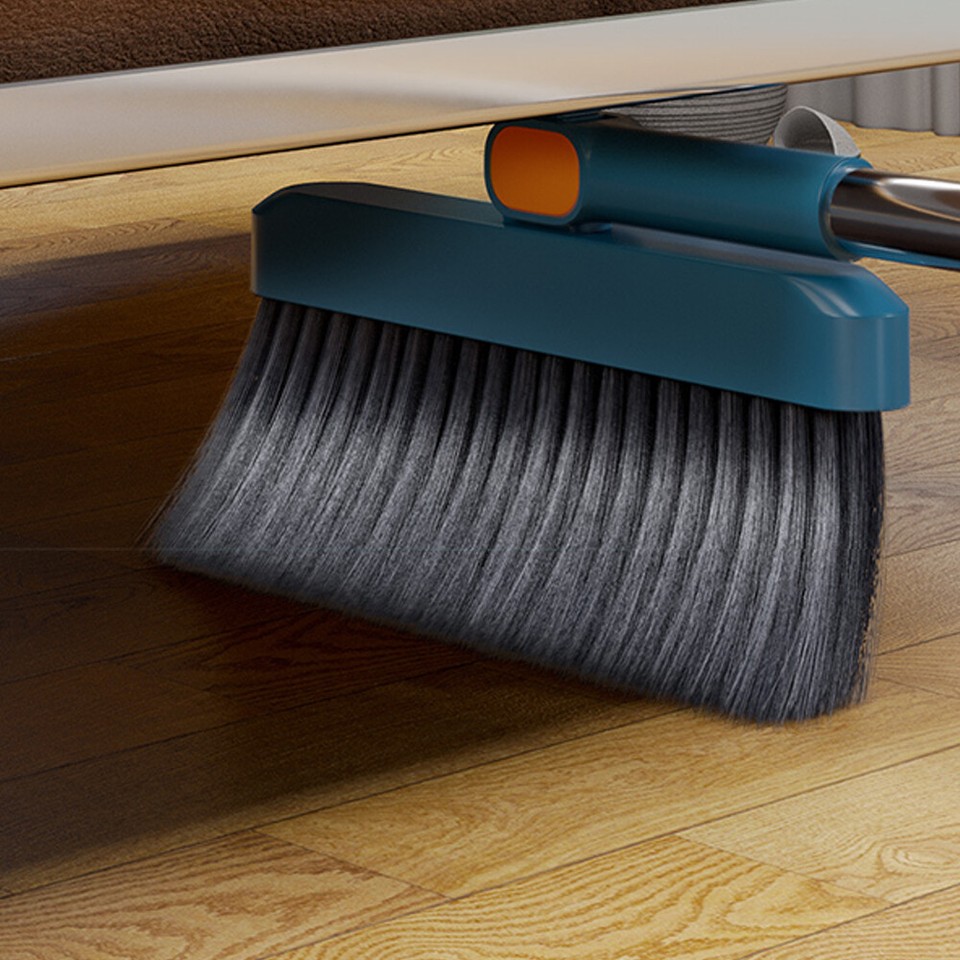 Long Handled Dustpan and Brush Set Strong Metal Handle Dust Pan & Broom ...