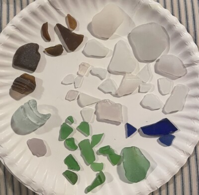 Genuine Surf Tumbled Sea Glass - Beach glass Lot 60 Pieces New England ...