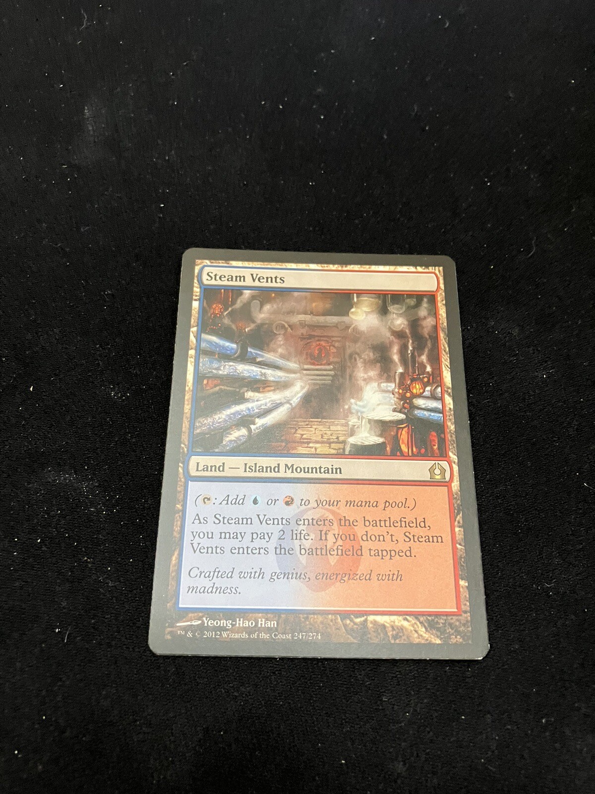 MTG Steam Vents, Ravnica Remastered, Near Mint, Shock Land, Island ...