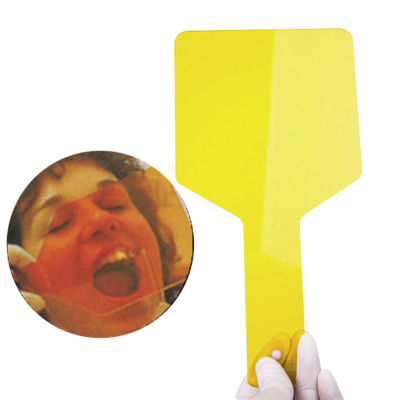 Dental Protective Curing Shield Hand-Held Light Filter Paddle Orange ...