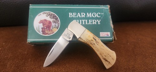 VTG BEAR MGC STAG 540 2 1/2" Lockback Knife USA | eBay