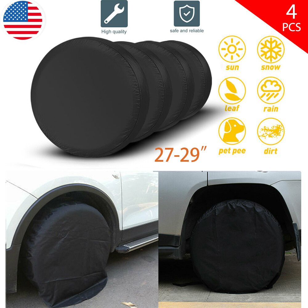 29'' Waterproof Tire Covers Set Of 4 Wheel&Tyre RV Trailer Camper Sun ...