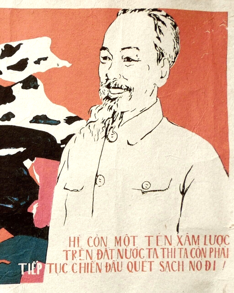 The Vietnam War Propaganda Poster of Vietnam Government Color Offset ...