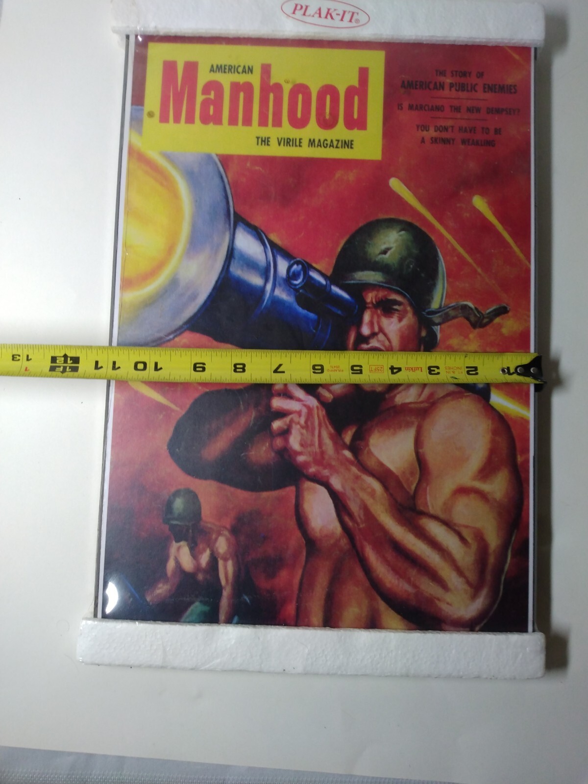 Plak-It AMERICAN MANHOOD Magazine cover 17 Inch x 11 Inch Print Plaque ...