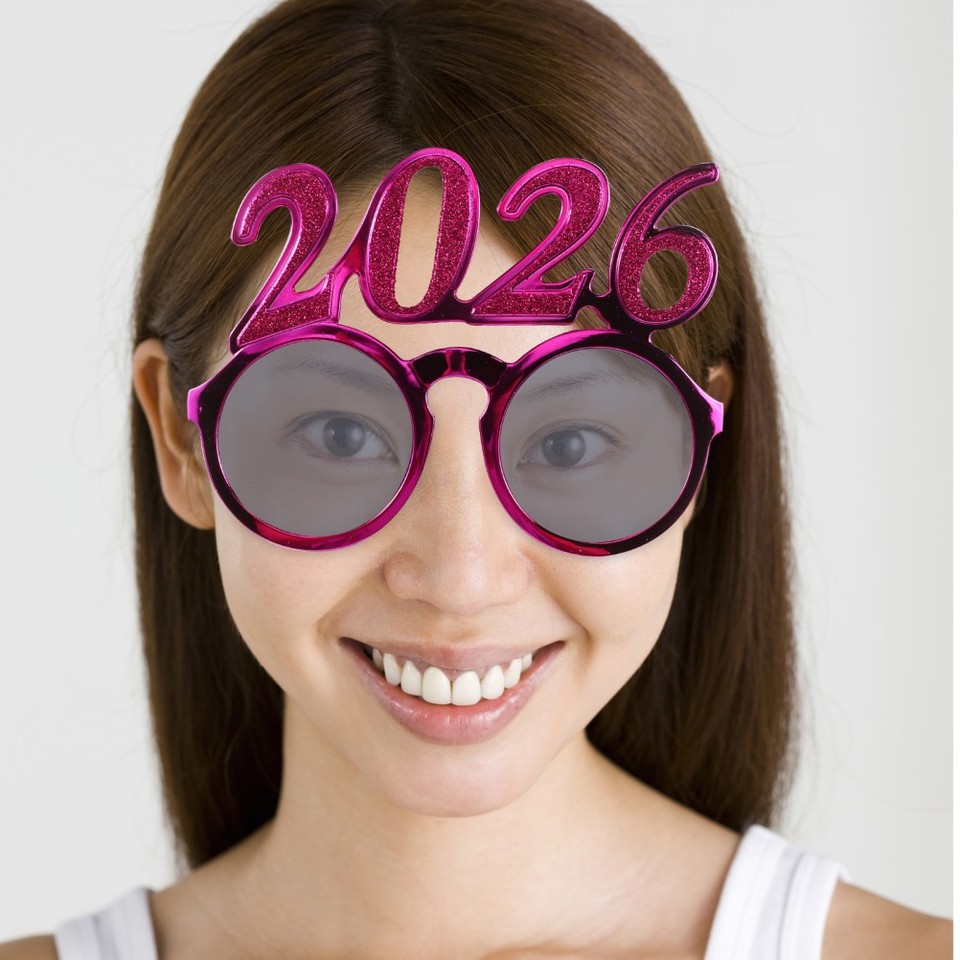 4 Pcs Graduation Photo Booth Props 2026 Number Eyewear New Year Glasses ...