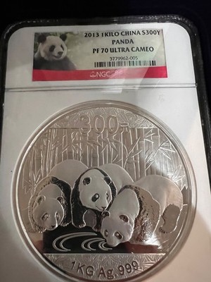 2013 China 1 Kilo Panda Proof S300Y Graded by NGC as PF 70 ULTRA CAMEO ...