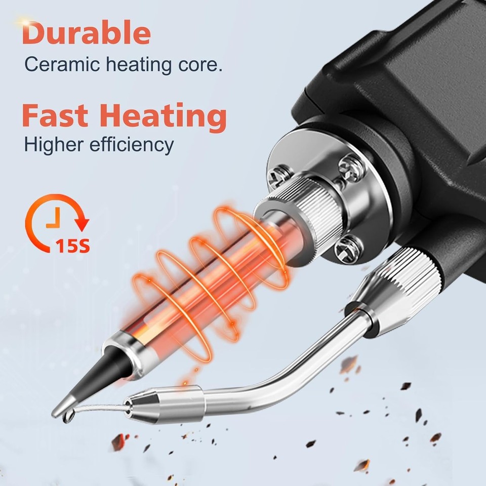 Soldering Iron Kit, Auto Feed Soldering Gun with LCD Display and ±1°C ...