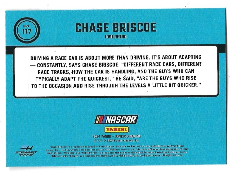 2024 Donruss Retro CHASE BRISCOE signed #19 Auto NASCAR card | eBay