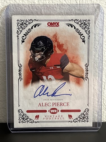 2022 Onyx Vintage Alec Pierce Rookie RC Blue Ink On Card Auto #VAAP ...