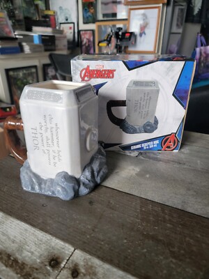 Avengers Marvel Thor Hammer Coffee Mug Mjolnir Ceramic Sculpted 20 oz ...