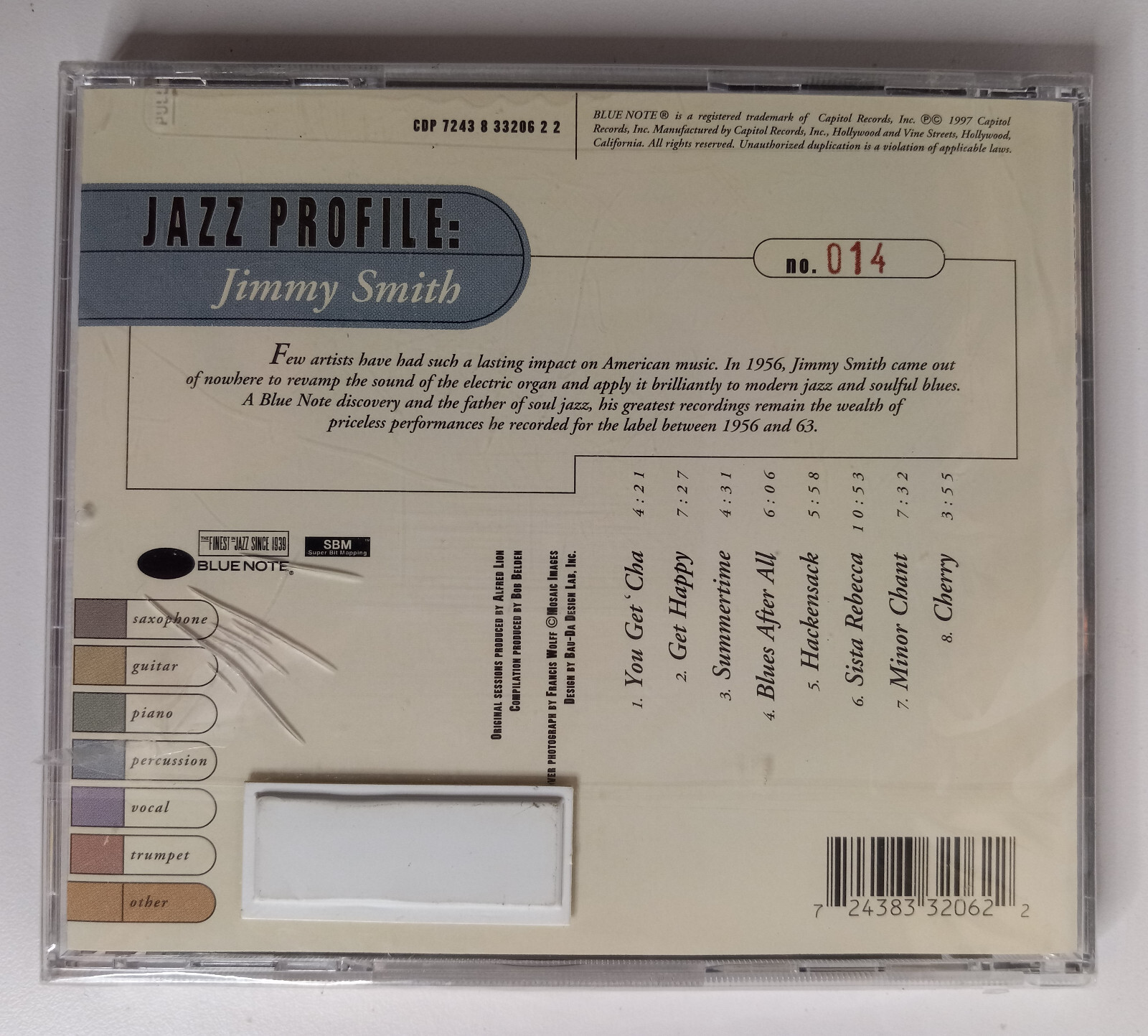 Jazz Profile by Jimmy Smith (Bass)/Jimmy Smith (Organ) (CD, Sep-1997 ...