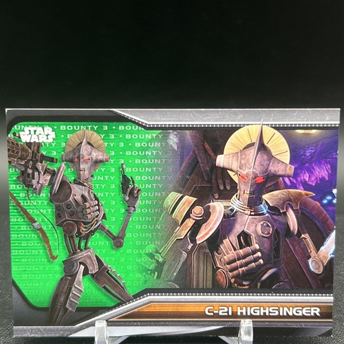 C-21 Highsinger B3-72 45/50 Green 2021 Bounty Hunters Topps Star Wars ...