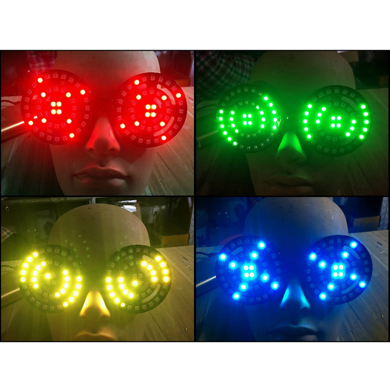 REZZ DJ 88 LED Light Glasses Party Night Music Bar Remote Control Multi ...