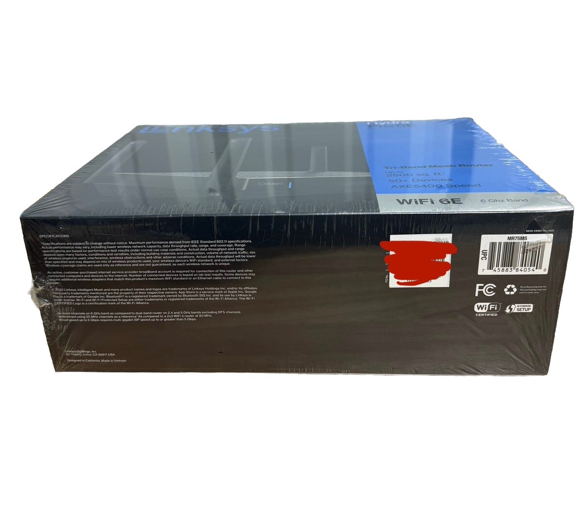 Linksys Hydra Pro 6E Tri-Band Mesh Router (WiFi 6E) (MR75MS) (NISB ...