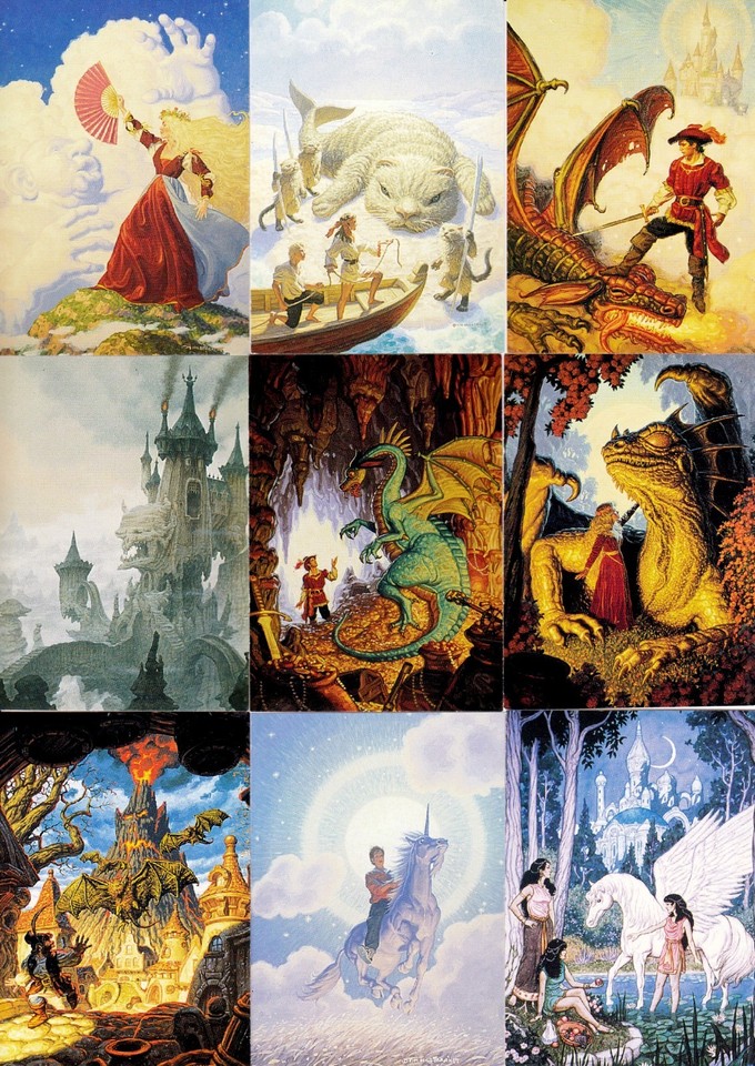 TIM HILDEBRANDT FLIGHTS OF FANTASY 1994 COMIC IMAGES BASE CARD SET OF ...