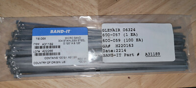 Glenair Band-It Tie-Dex Micro Band #A31189 Lot of 100 | eBay