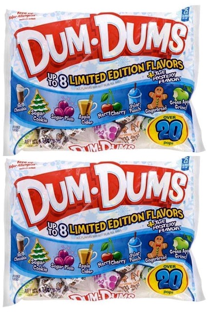 DUM DUMS 16oz 1lb Bag LIMITED EDITION Lollipop Candy Holiday Christmas ...