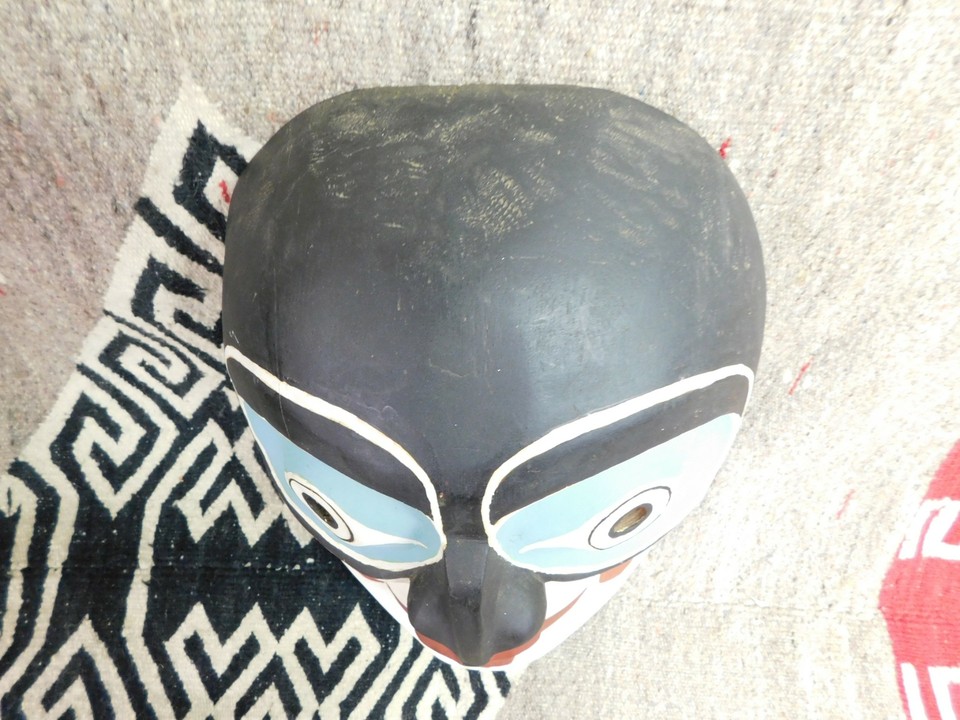 NORTHWEST COAST NATIVE AMERICAN INDIAN KWAKAWAKA'WAKW CARVED MAN MASK ...