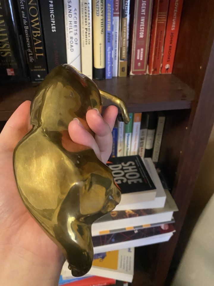 Vintage resting panther Cat Collectibles Item - brass sculpture ...