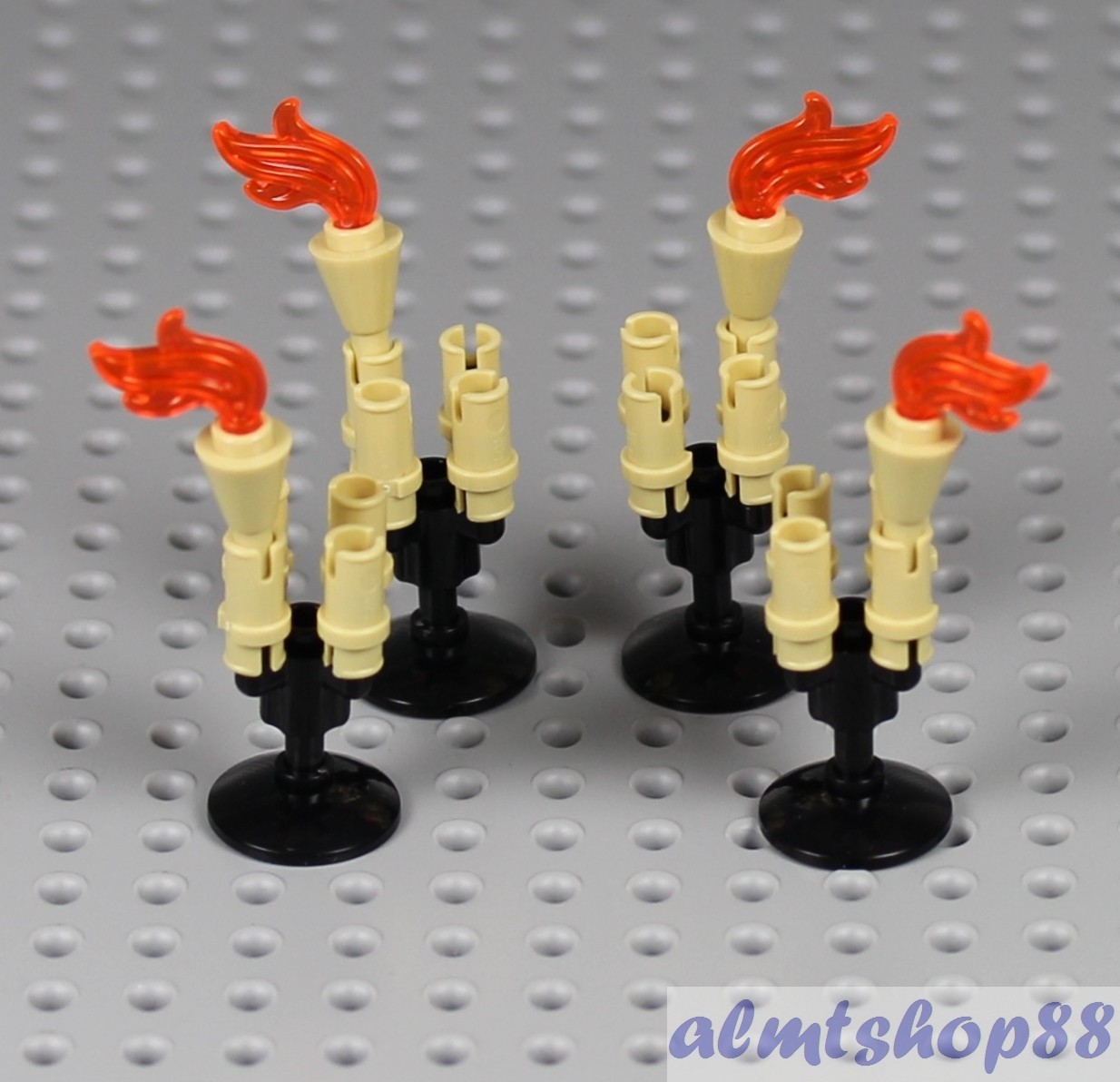 LEGO - 4x Candleholder & Torches - Haunted House Castle Halloween Ghost ...